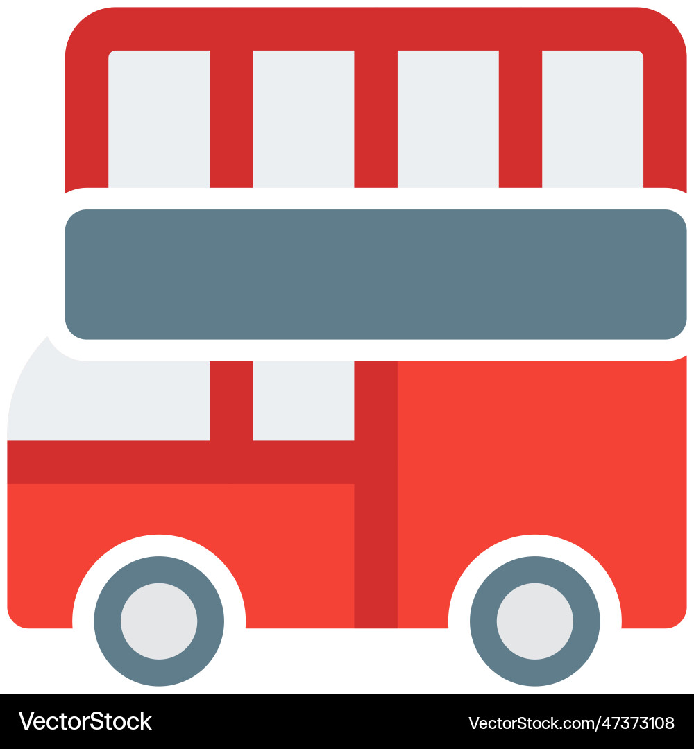 Mass transit using double decker bus Royalty Free Vector