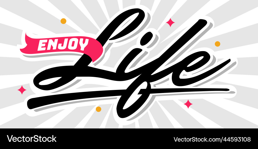 Motivational hand lettering typography quote Vector Image