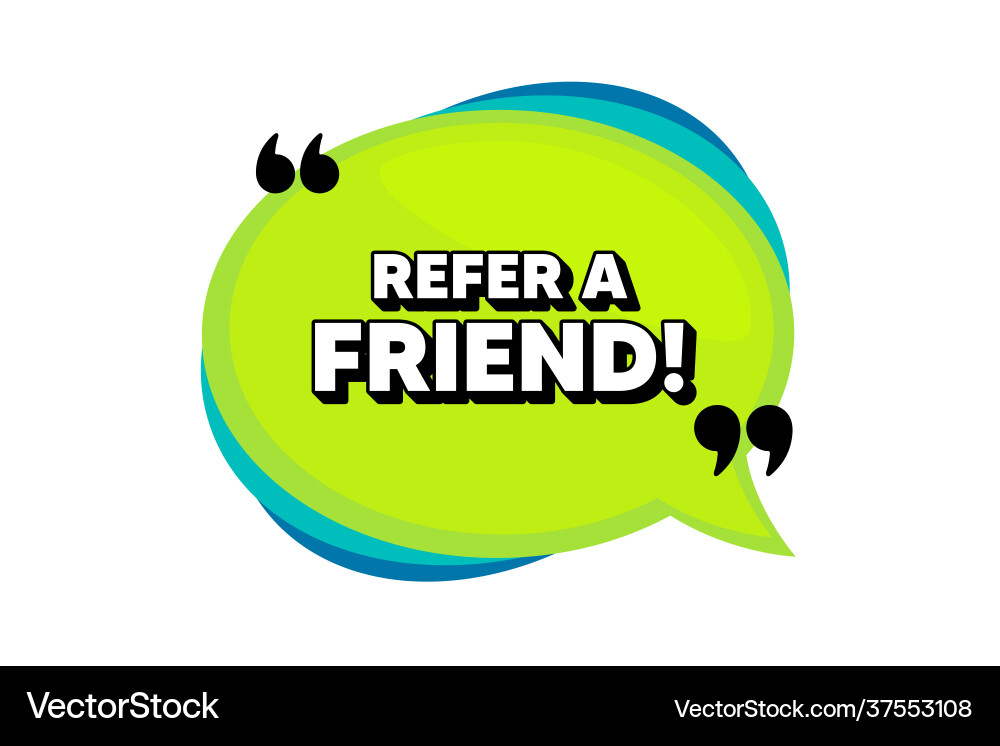 Refer a friend symbol referral program sign Vector Image