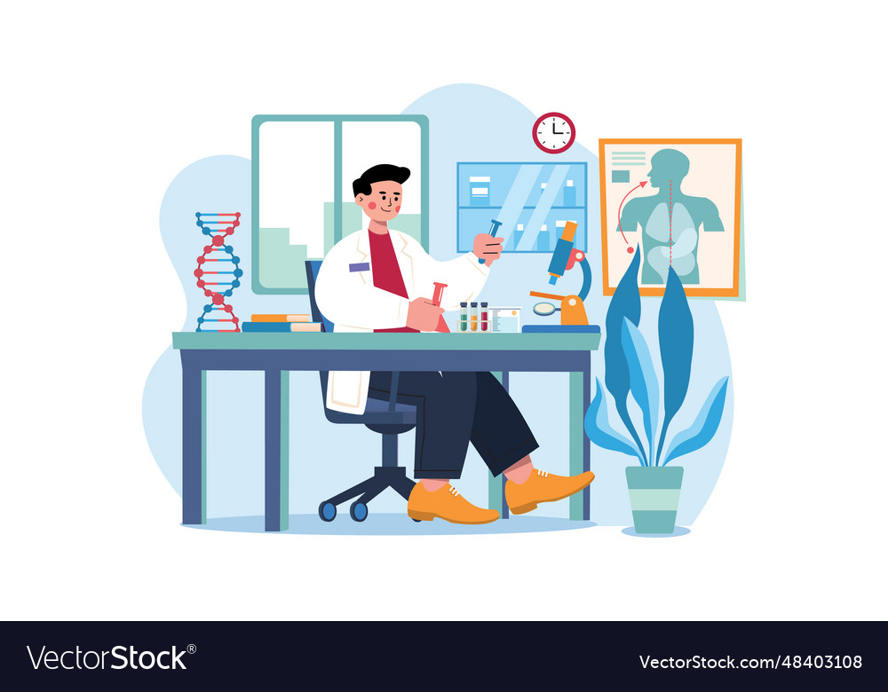 Research lab Royalty Free Vector Image - VectorStock