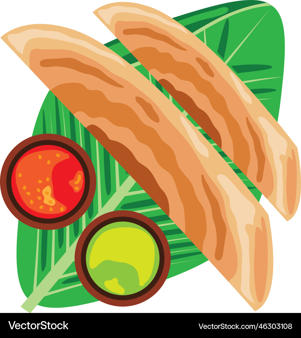 Traditional indian food Royalty Free Vector Image