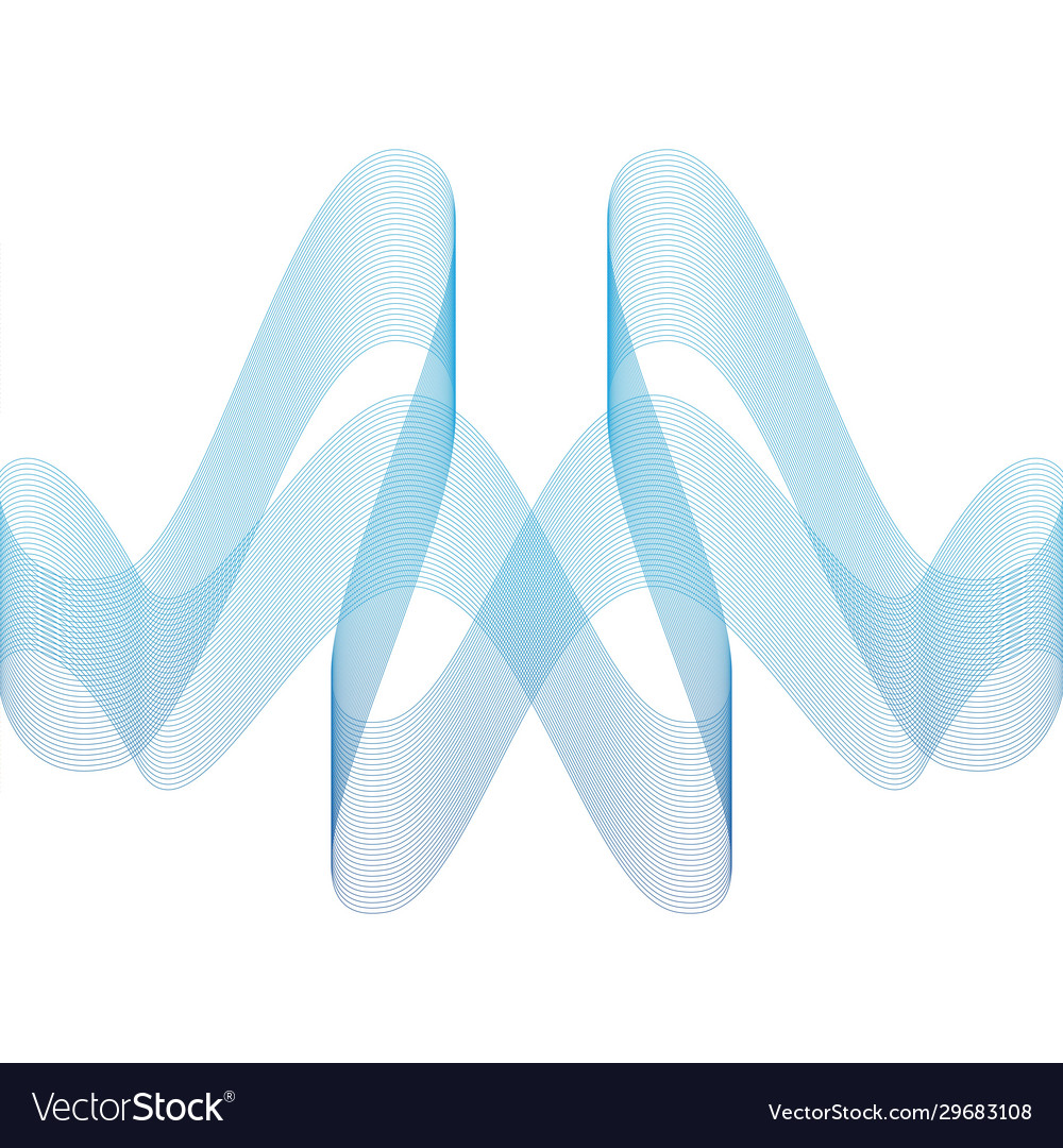 Waves line gradient design Royalty Free Vector Image