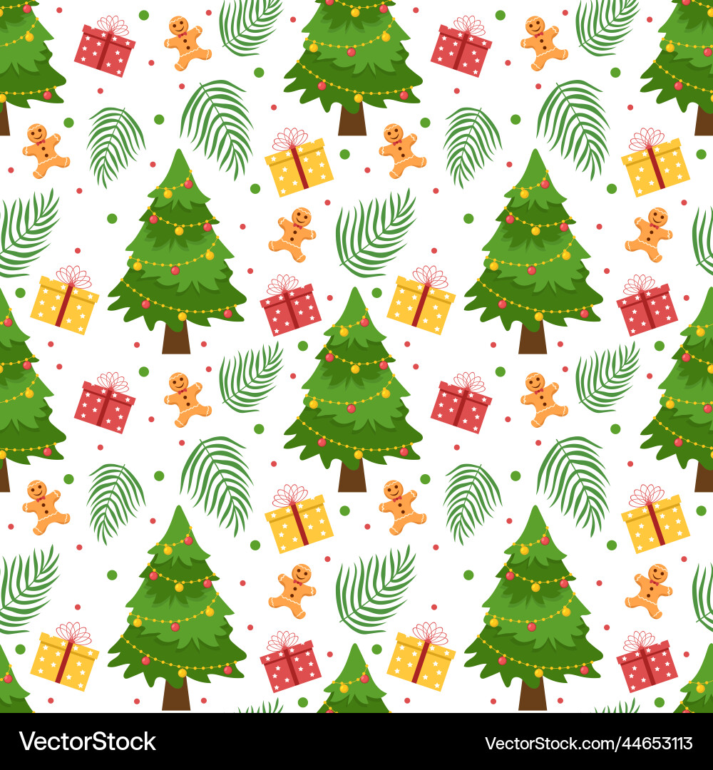 Christmas background seamless pattern design Vector Image