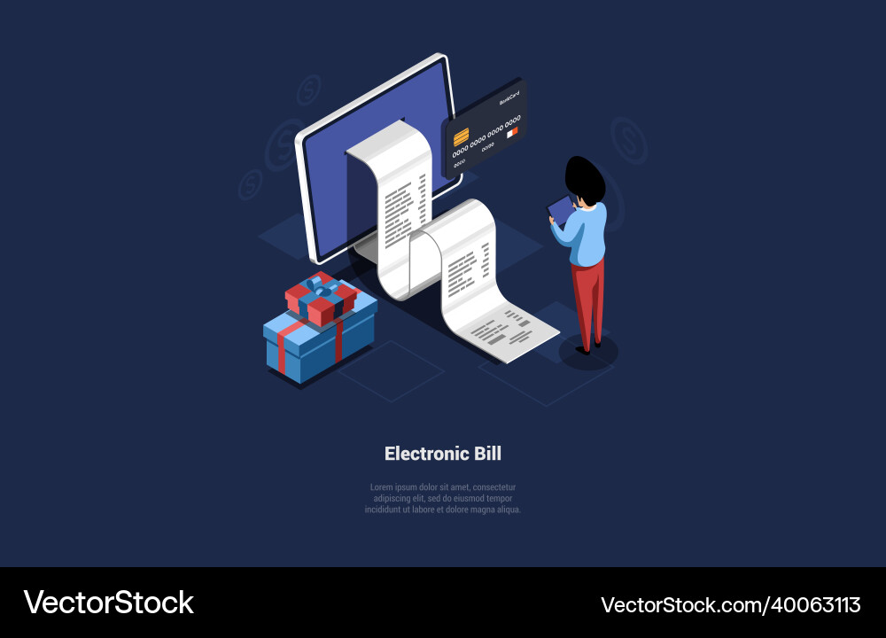 Conceptual design in cartoon 3d syle Royalty Free Vector