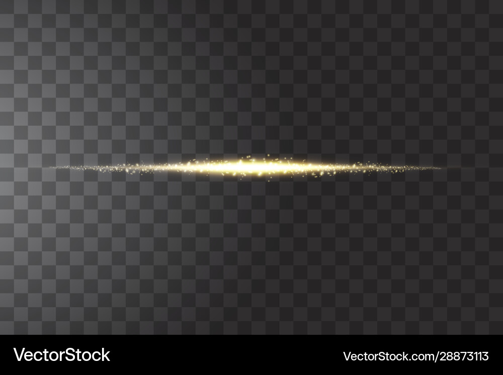 Glow isolated golden transparent effect lens Vector Image