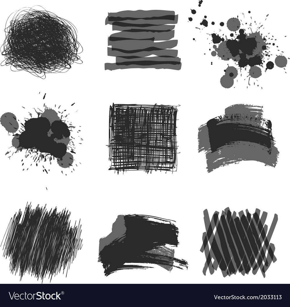 Hand drawn strokes Royalty Free Vector Image - VectorStock