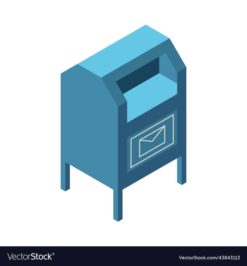 Isometric mailbox icon Royalty Free Vector Image