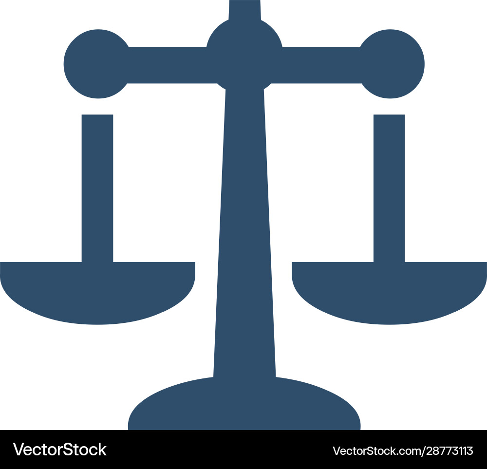Libra scale line icon outline sign linear style Vector Image