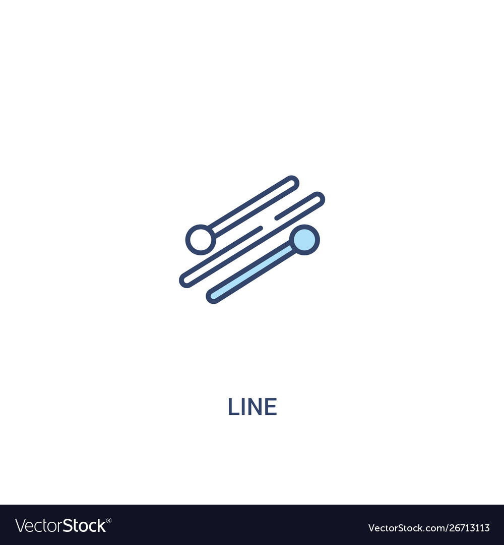 Line concept 2 colored icon simple element Vector Image