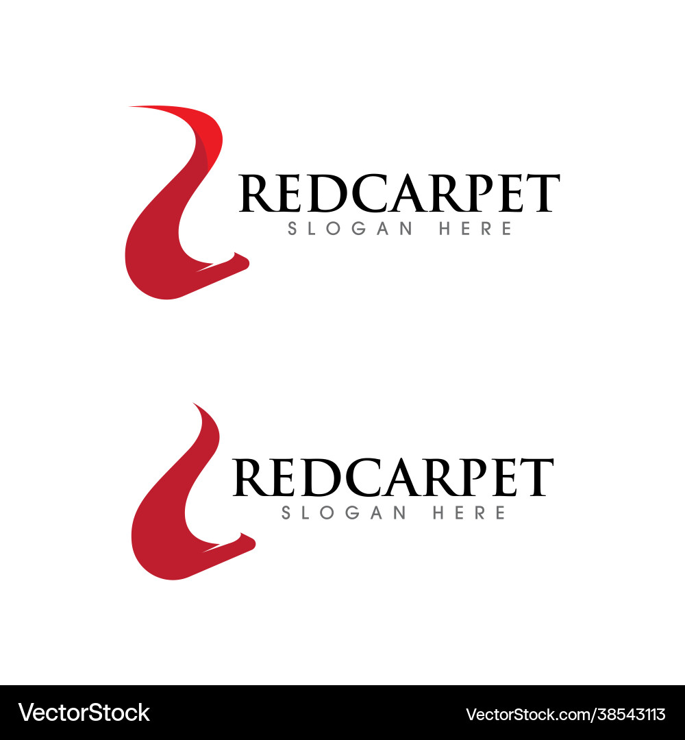 Simple red carpet design Royalty Free Vector Image