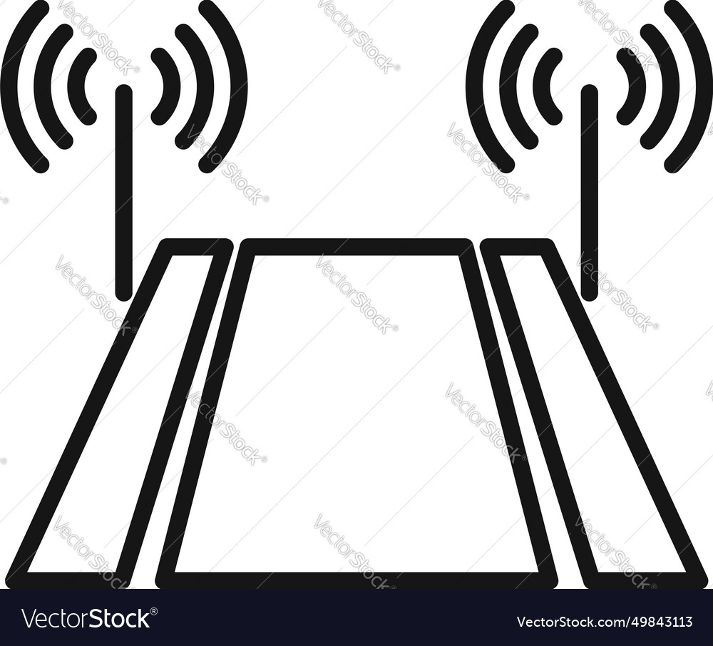 Smart control sensor icon outline care Royalty Free Vector