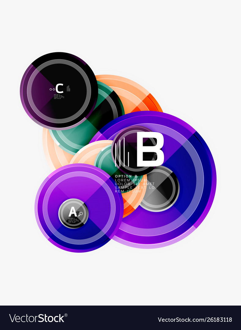 Circular pattern abstract circles composition Vector Image