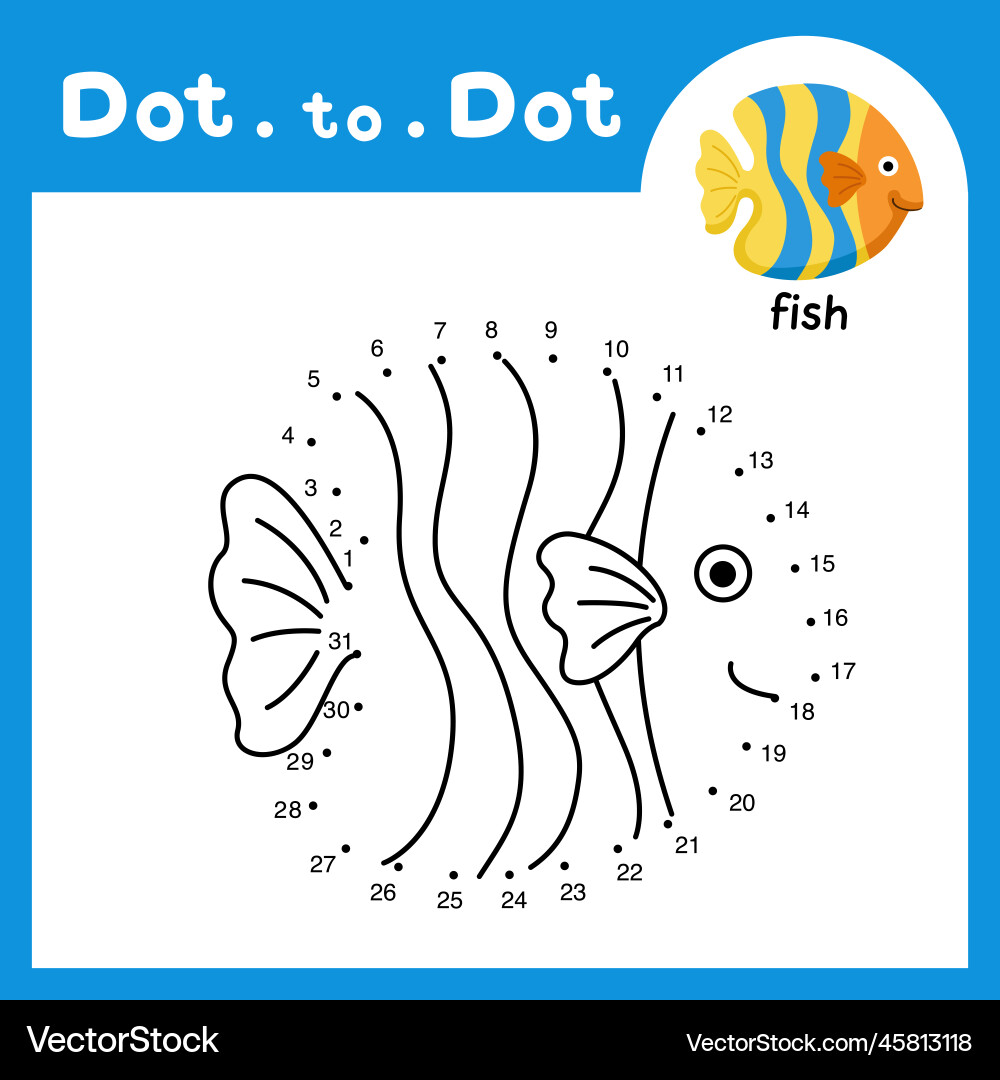 Dot to educational game and coloring book Vector Image