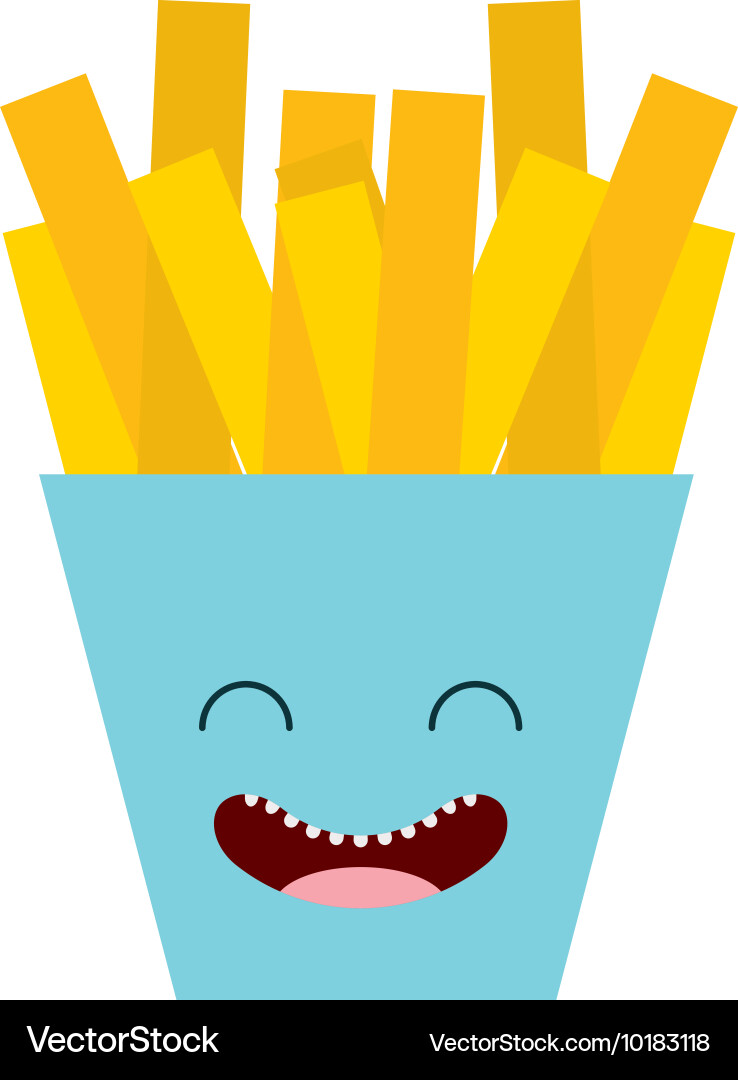 Fast food character cute icon Royalty Free Vector Image