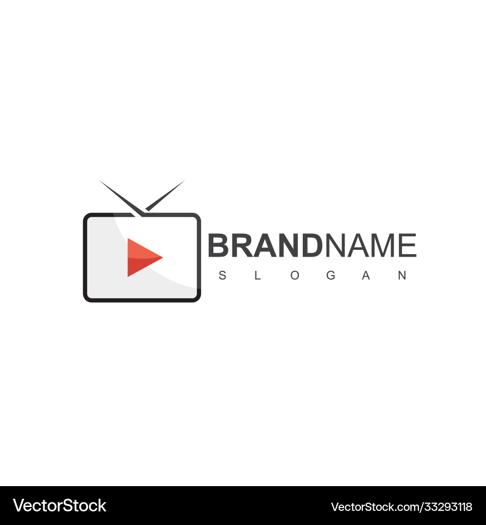 Media and tv logo design Royalty Free Vector Image