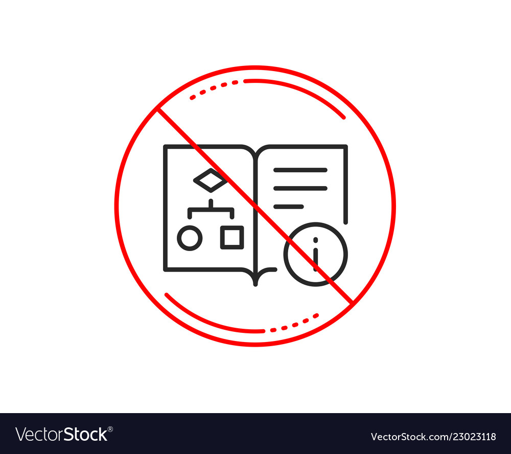 Technical algorithm line icon project Royalty Free Vector
