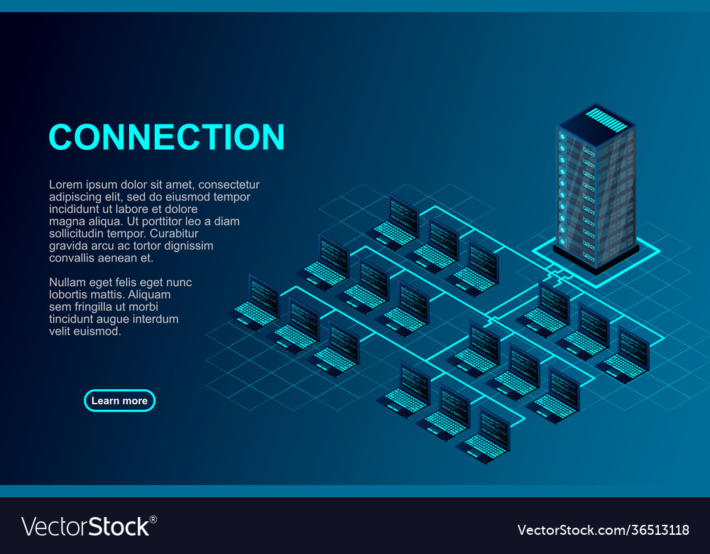 Transfer user data to server data flow Royalty Free Vector