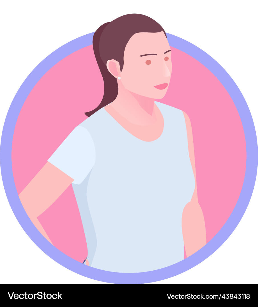 Woman isometric avatar Royalty Free Vector Image