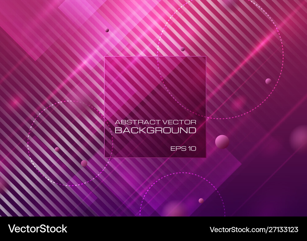 Abstract geometric shapes on purple background Vector Image