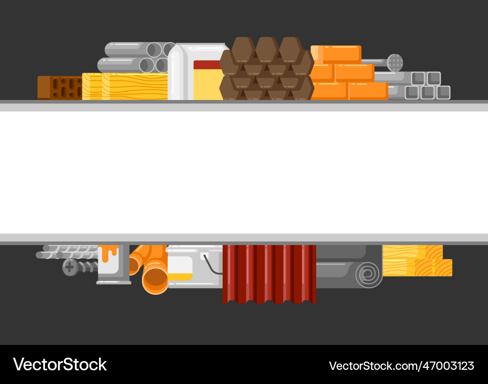 Building materials background industrial products Vector Image