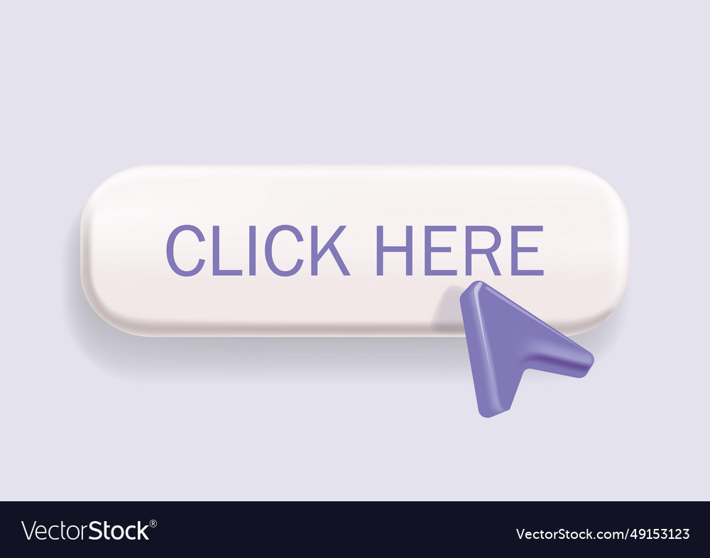 Click here icon 3d a selection button to join or Vector Image