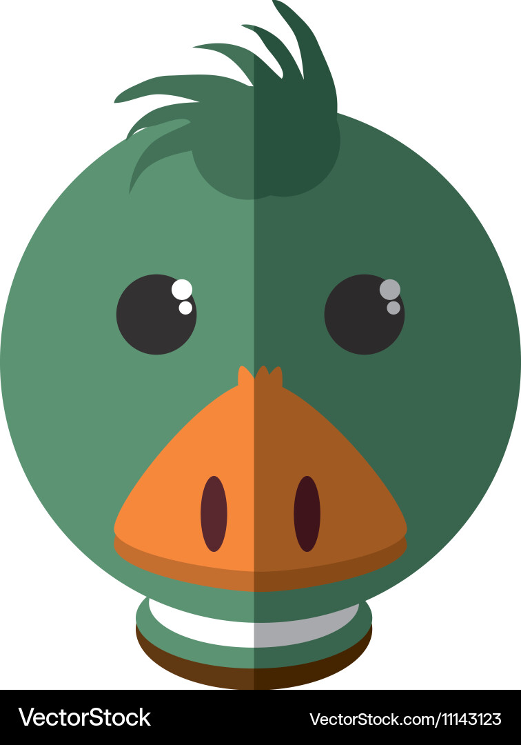 Duck animal farm isolated icon Royalty Free Vector Image