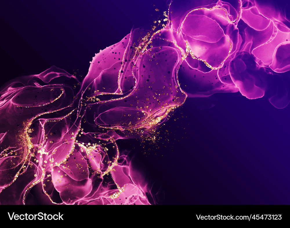 Elegant hand painted alcohol ink background Vector Image