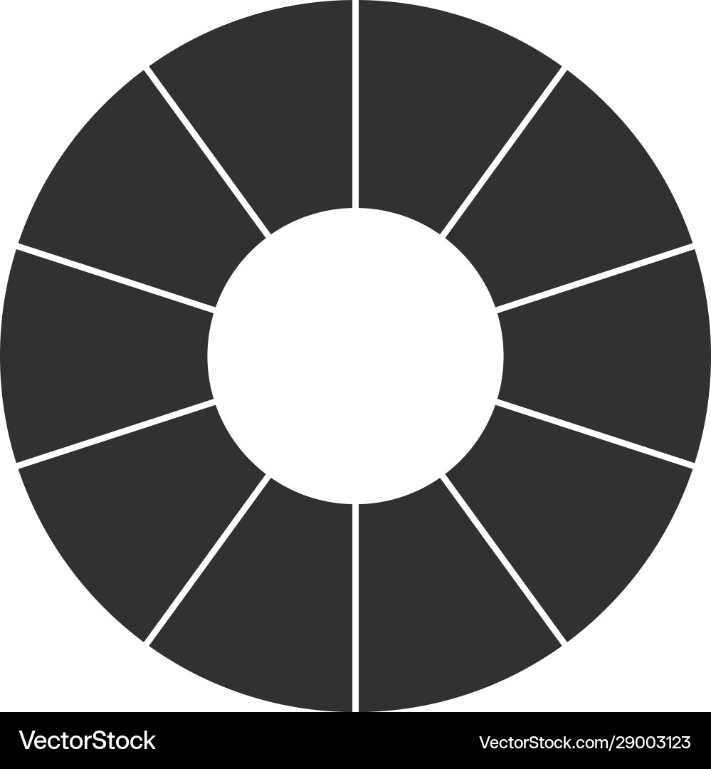 Infographic wheel with black sections business Vector Image