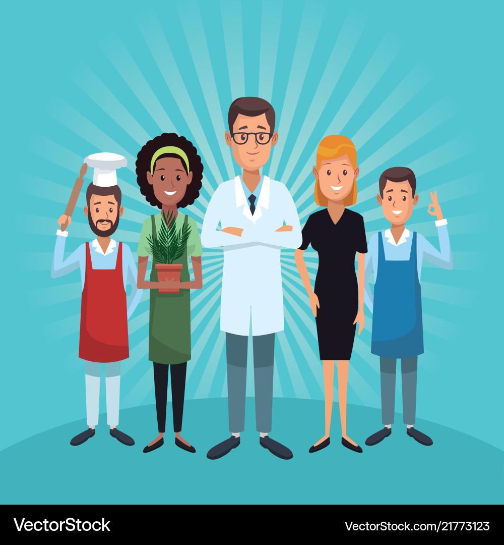 Jobs and proffesions Royalty Free Vector Image