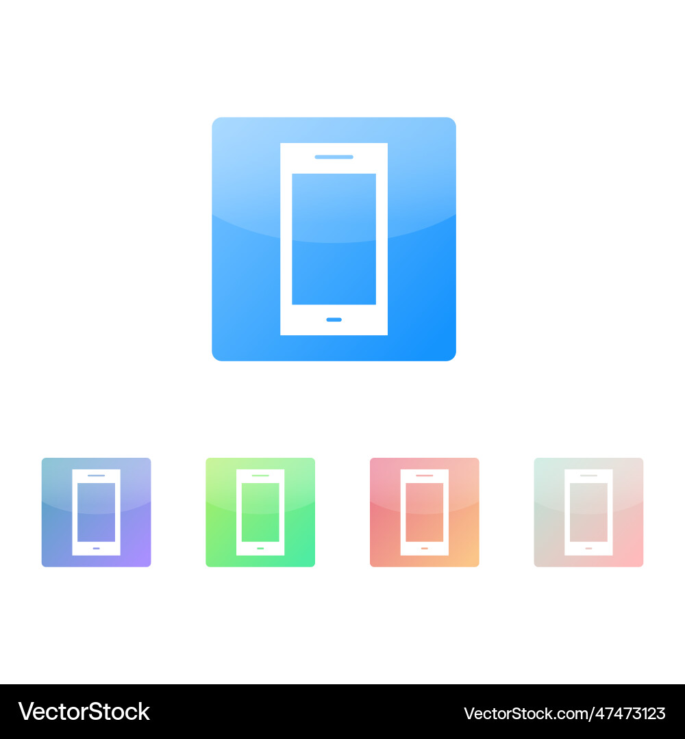 Mobile phone icon smartphone symbol logo Vector Image