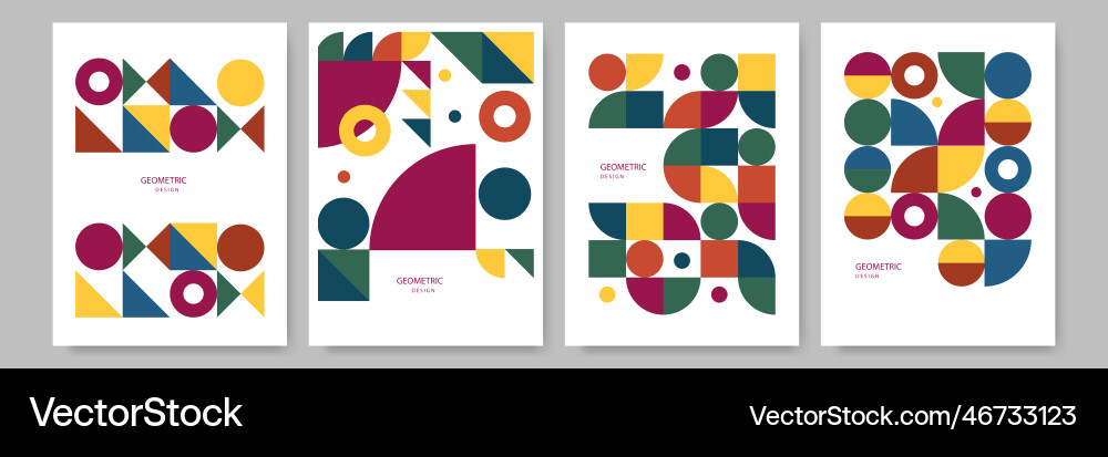 Modern abstract geometric poster cover minimal Vector Image