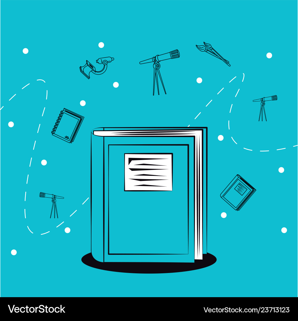School supplies cartoons Royalty Free Vector Image