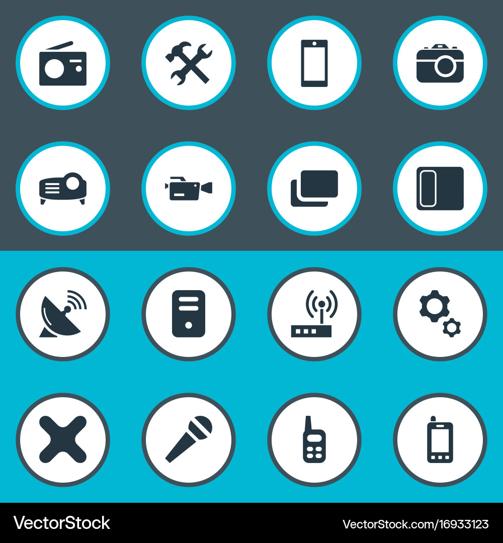 Set of simple digital icons Royalty Free Vector Image