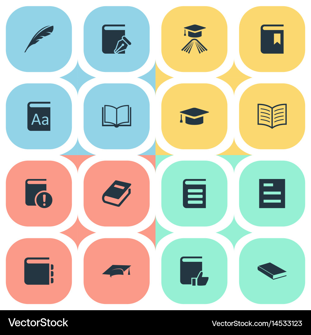 Set of simple reading icons Royalty Free Vector Image