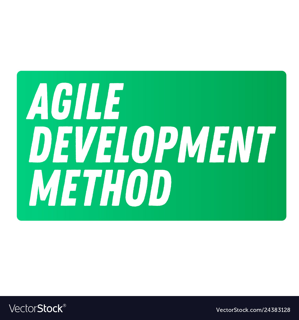 Agile development method advertising sticker Vector Image