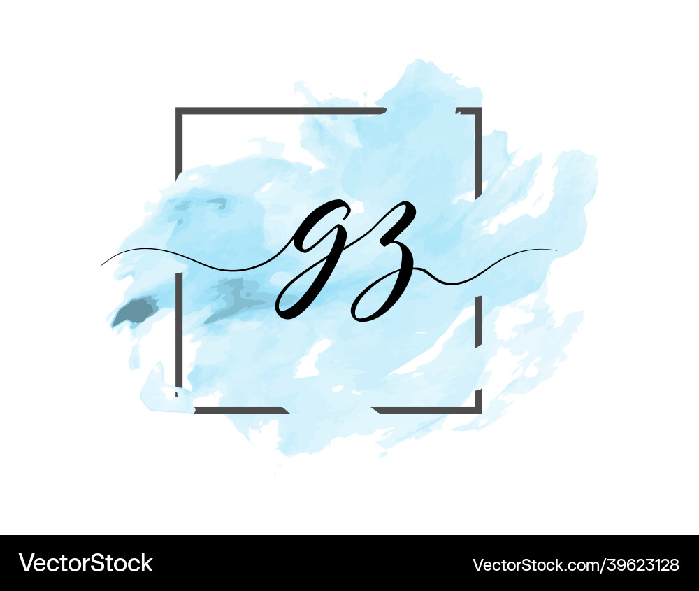 Calligraphic lowercase letters g and z Royalty Free Vector