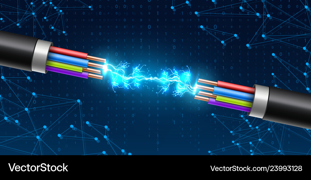 Creative of electric glowing Royalty Free Vector Image