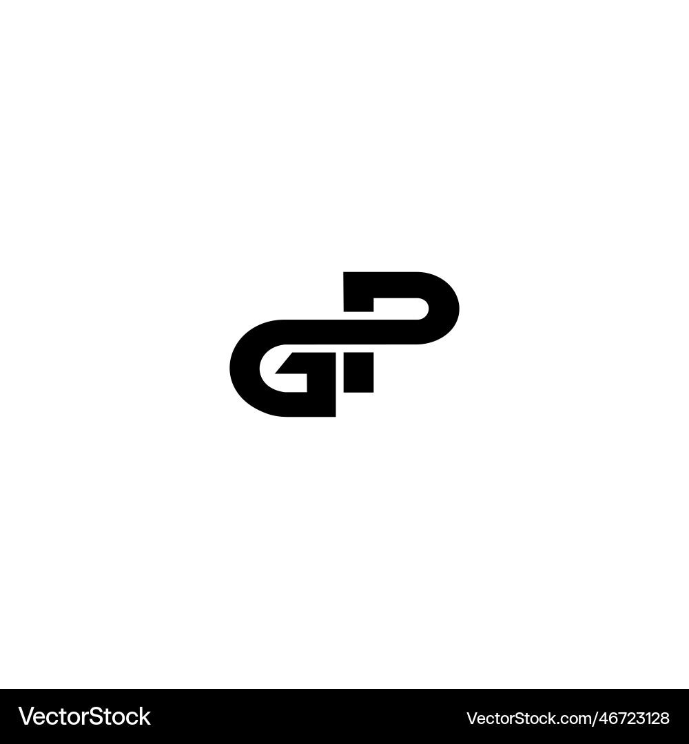 Gp logo design template graphic branding Vector Image