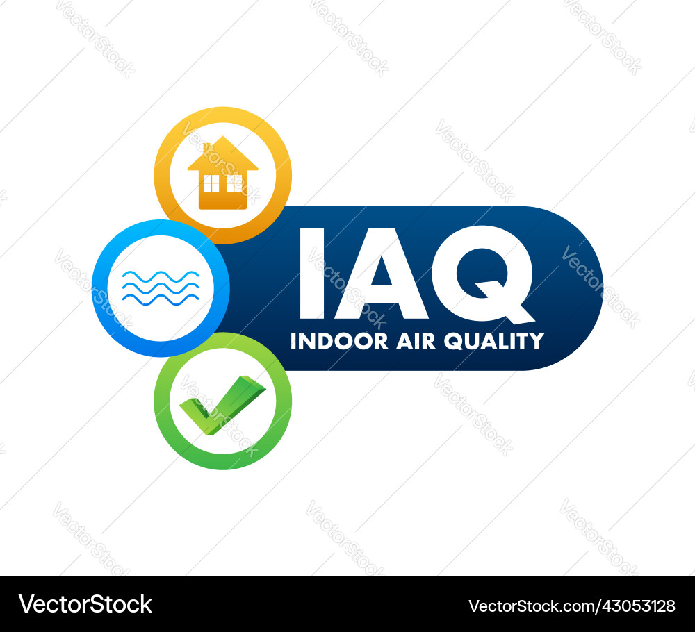 Iaq - indoor air quality ventilation system Vector Image