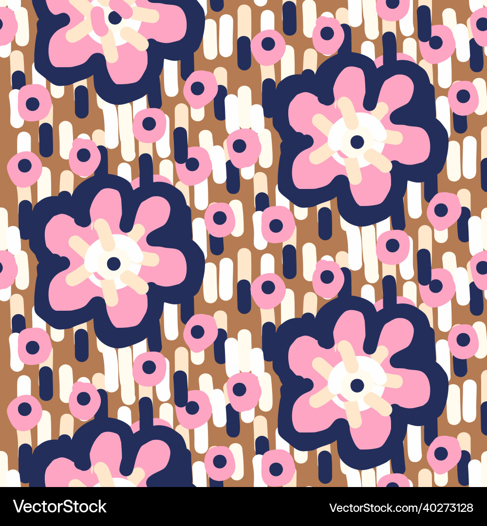 Masculine floral flourish seamless pattern simple Vector Image