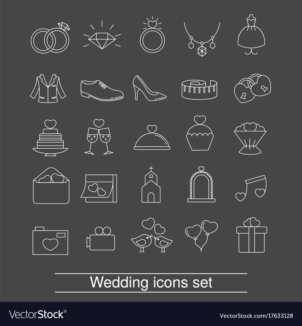 Outline Web Icon Set Royalty Free Vector Image