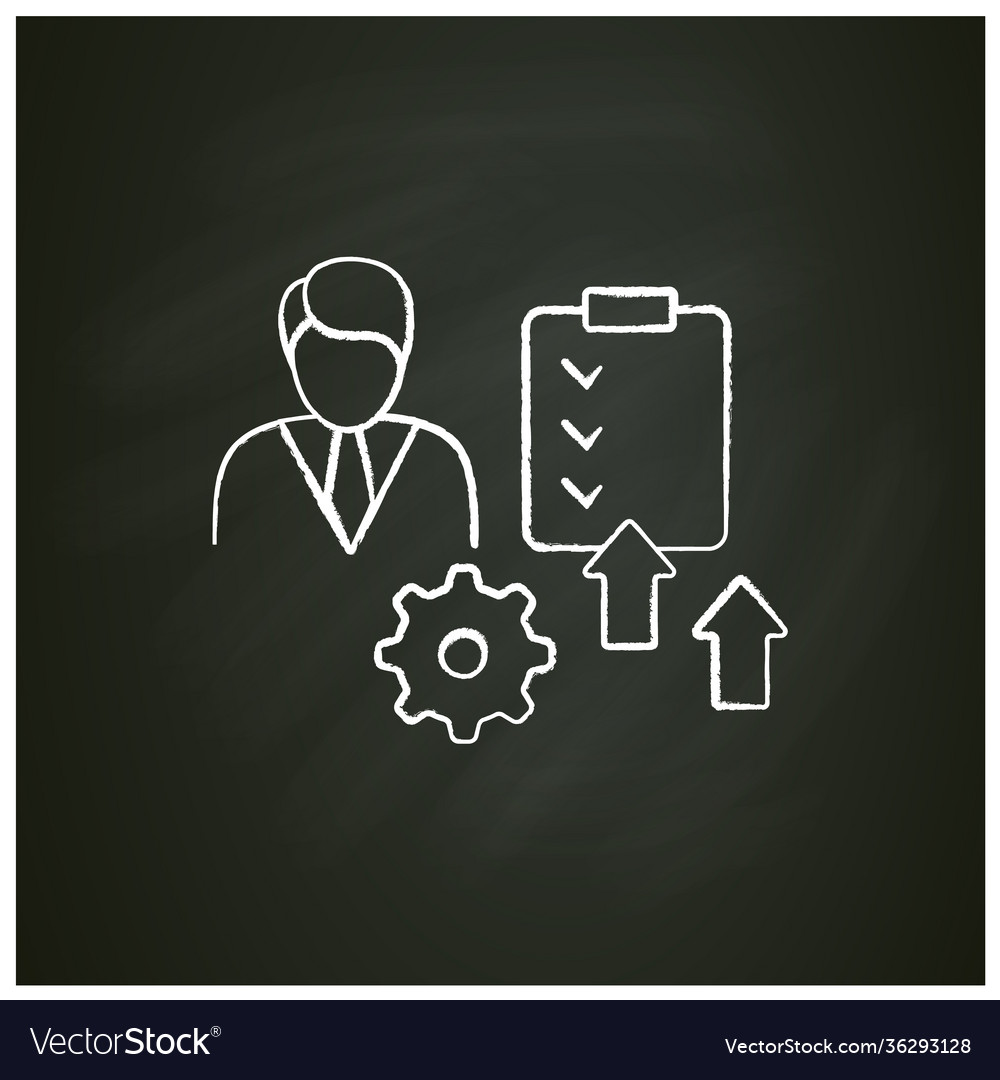 Personal development plan chalk icon Royalty Free Vector