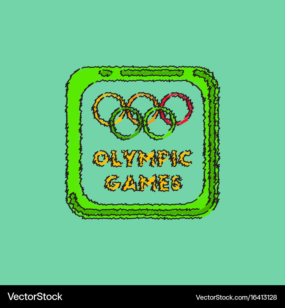 Sign symbol olympics games in hatching style Vector Image