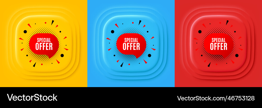 Special offer sticker discount banner shape Vector Image