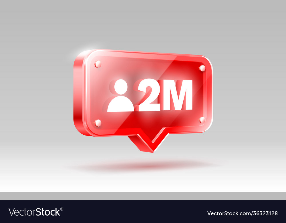 Thank you followers peoples 2 million online Vector Image