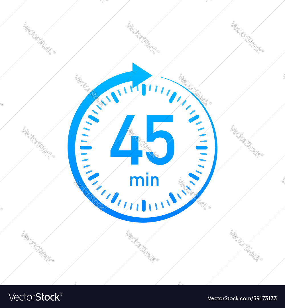 45 minutes stopwatch icon stopwatch Royalty Free Vector 45 minutes stopwatch icon stopwatch Royalty Free Vector