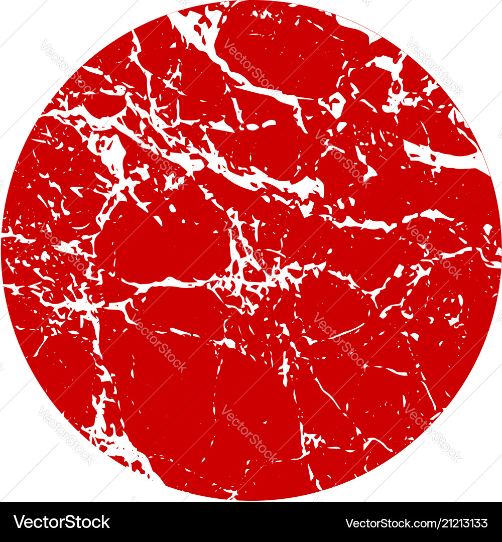 Abstract big red grunge circle on white background