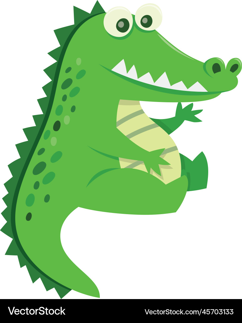 Cartoon baby crocodile Royalty Free Vector Image
