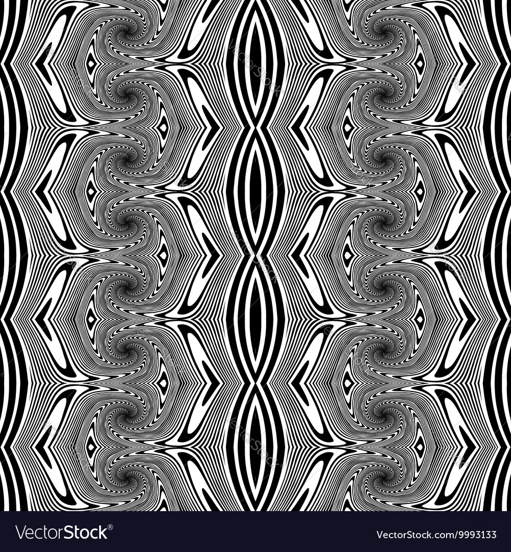 Design Seamless Monochrome Decorative Pattern Vector Image