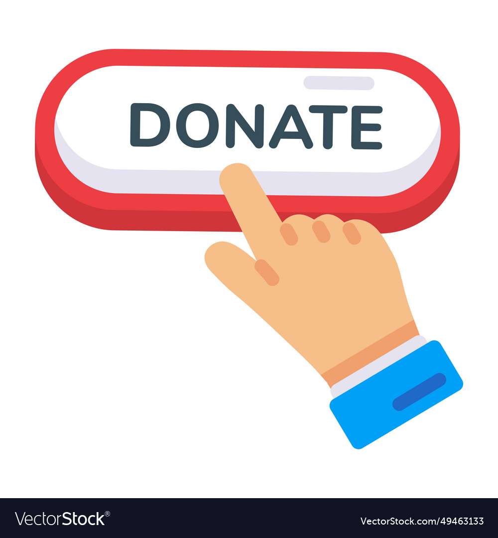 Donate button Royalty Free Vector Image - VectorStock